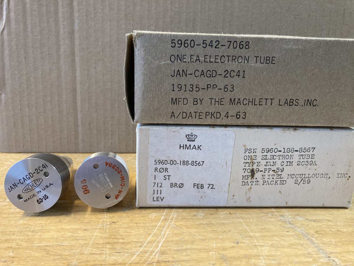 Triode 2C39_2C41 LOT - Diverse rør - Bjarne Bak - Elektronik og ...