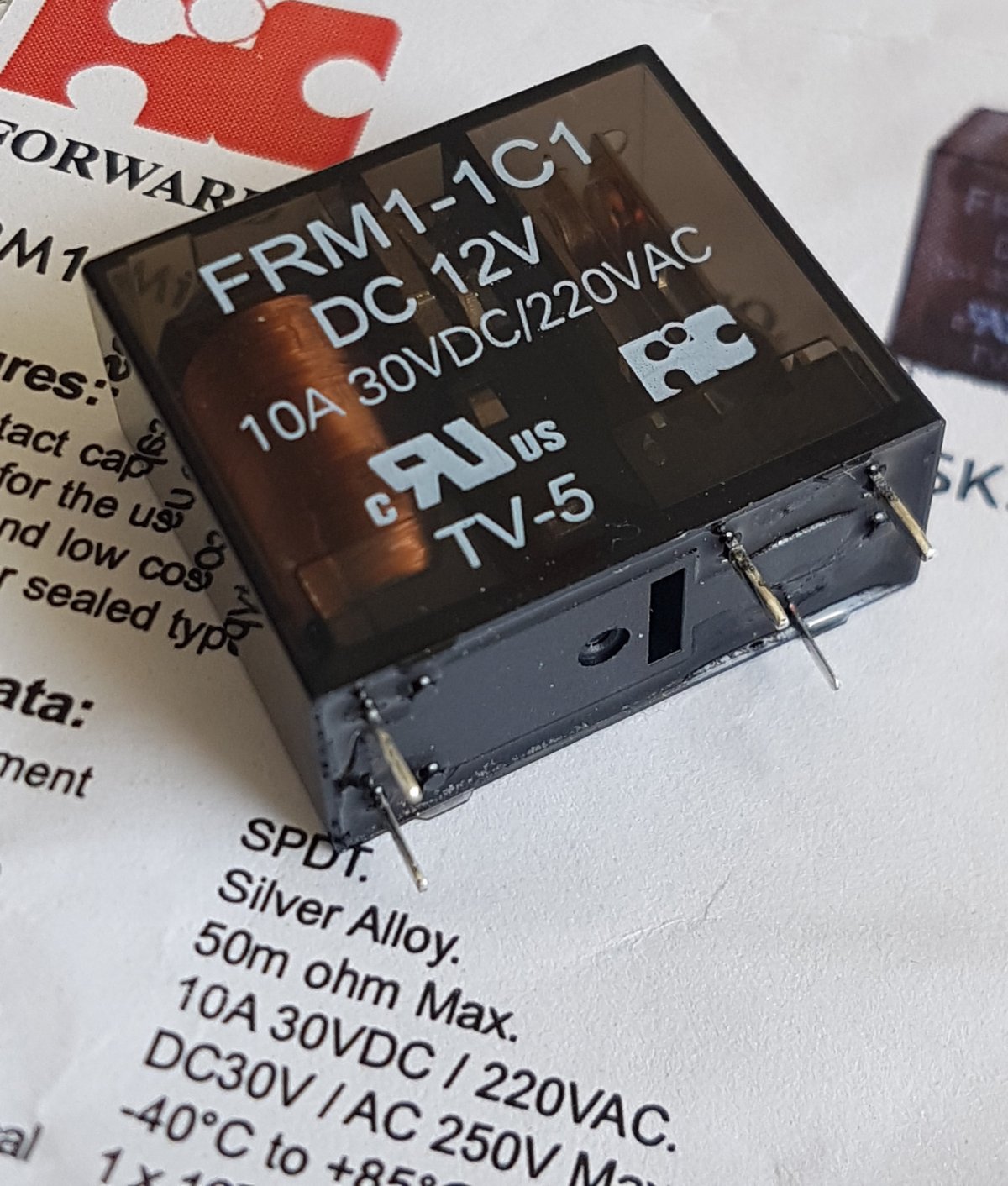 FRM1-1C1 DC12V relæ - Relæ - Bjarne Bak - Elektronik og beslægtede dele