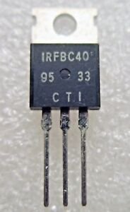 IRFBC40, TO-220 - MOSFET - Bjarne Bak - Elektronik og beslægtede dele.....